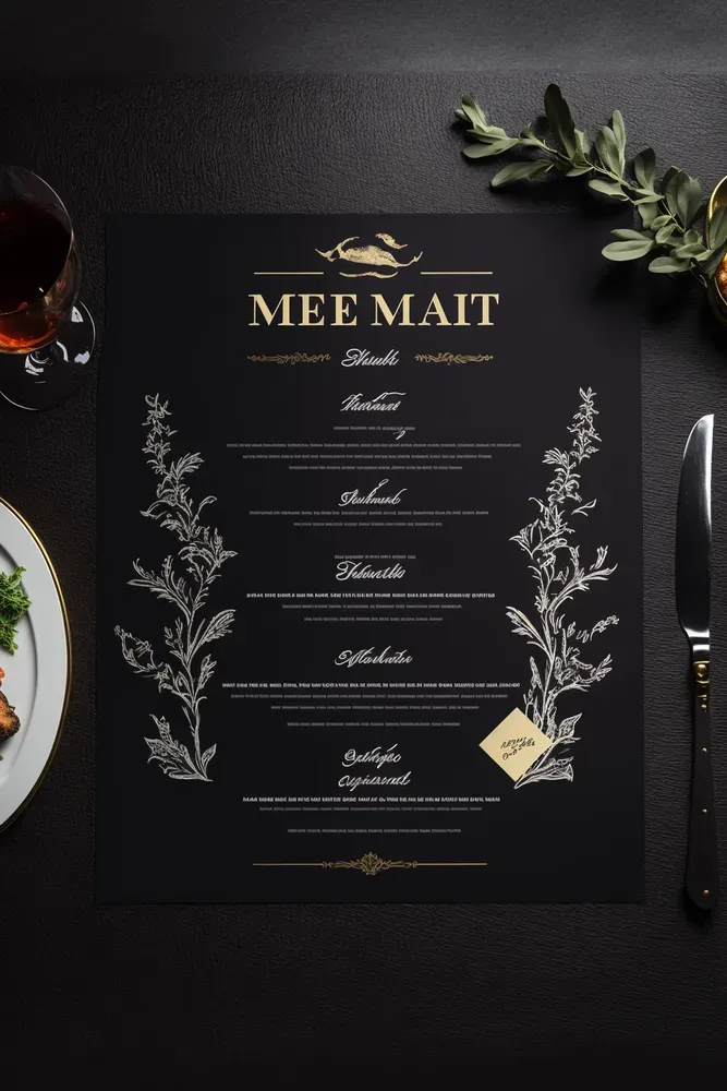 Menu Templates Midjourney Prompt | PromptBase