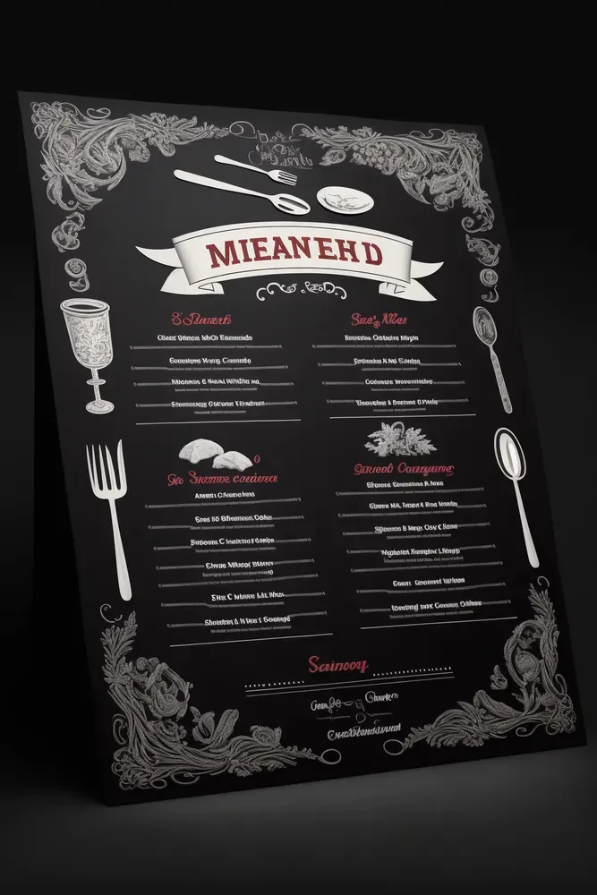 Menu Templates Midjourney Prompt | PromptBase