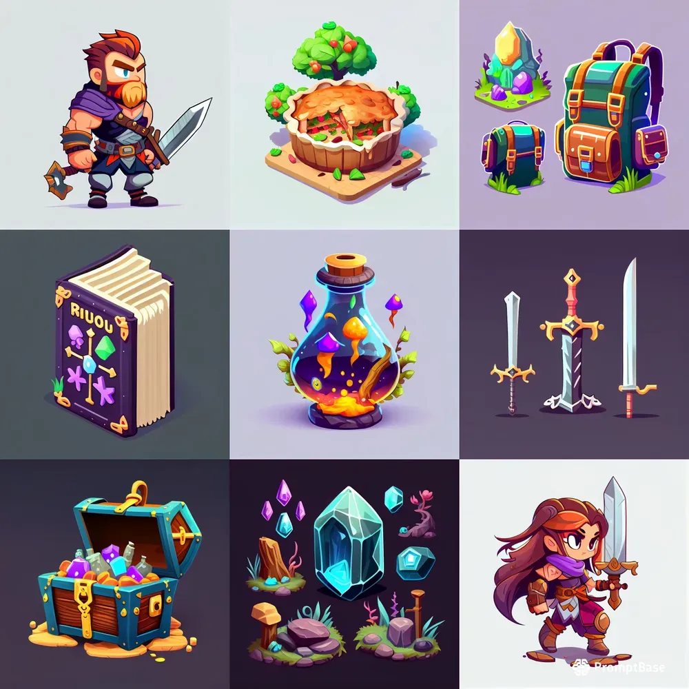 2D Cartoon Game Designs Midjourney Prompt | PromptBase