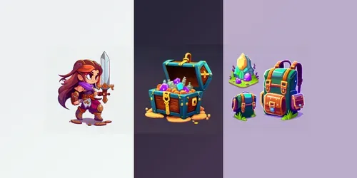 Cartoon Game Asset Designs Midjourney Prompt | PromptBase