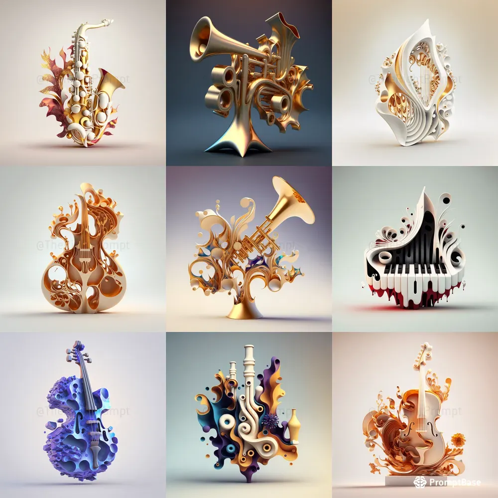 Fantasy Musical Instruments Midjourney Prompt | PromptBase