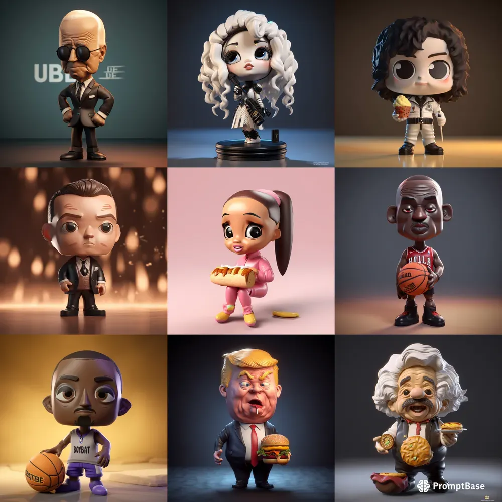 Celebrity Chibi Action Figures Midjourney Prompt | PromptBase