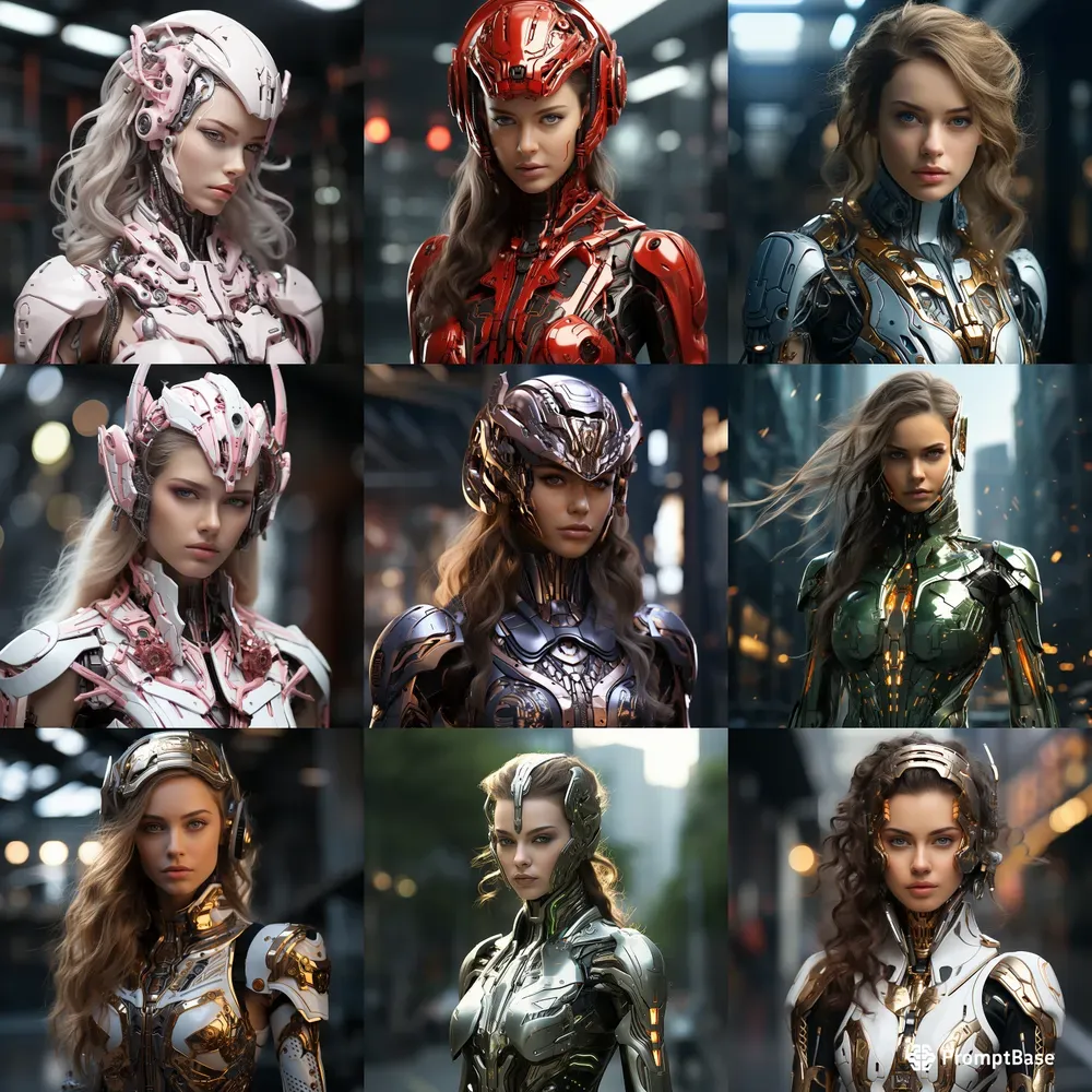 Stunningly Beautiful Female Type Androids Midjourney Prompt | PromptBase