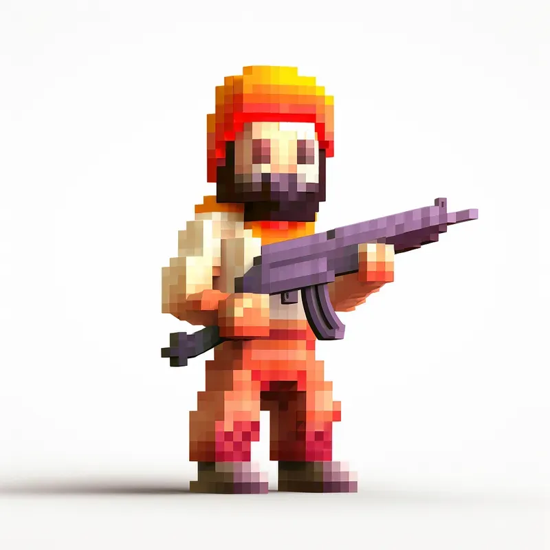 2D Pixelated Character Midjourney Prompt | PromptBase