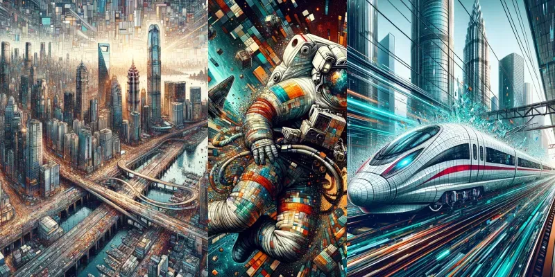 Future Tech Mosaic Graffiti Artworks DALL·E Prompt | PromptBase