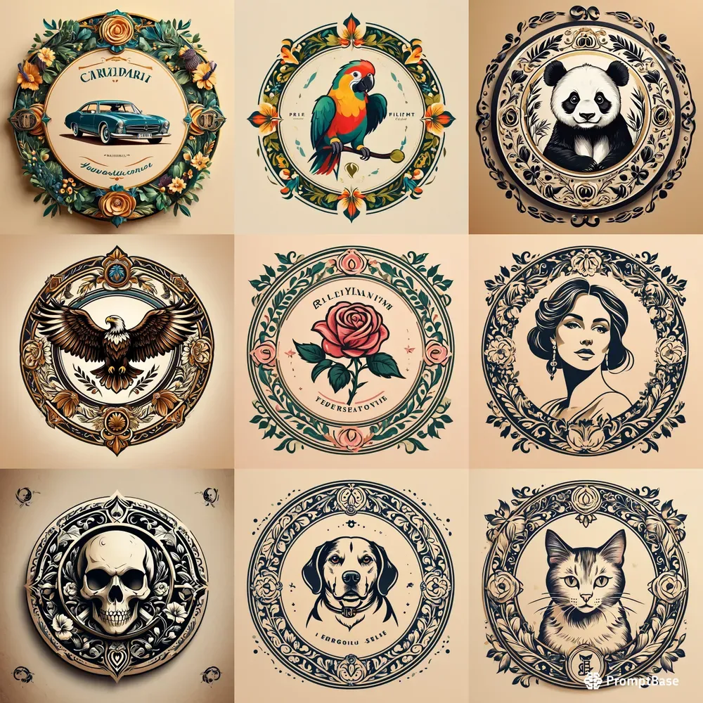 Circular Logos Stable Diffusion Prompt | PromptBase