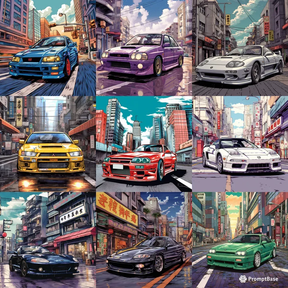 Jdm Car Wall Art Midjourney Prompt | PromptBase
