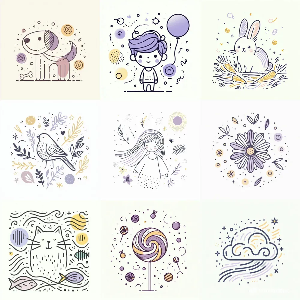 Cute Hand Drawn Doodle Art DALL·E Prompt | PromptBase