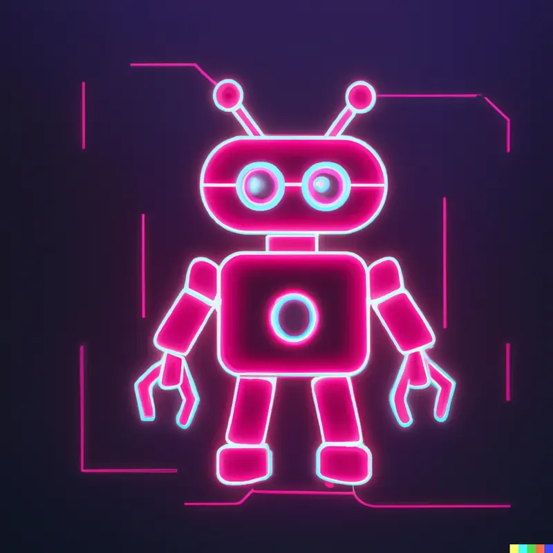 Neon Robot DALL·E Prompt | PromptBase