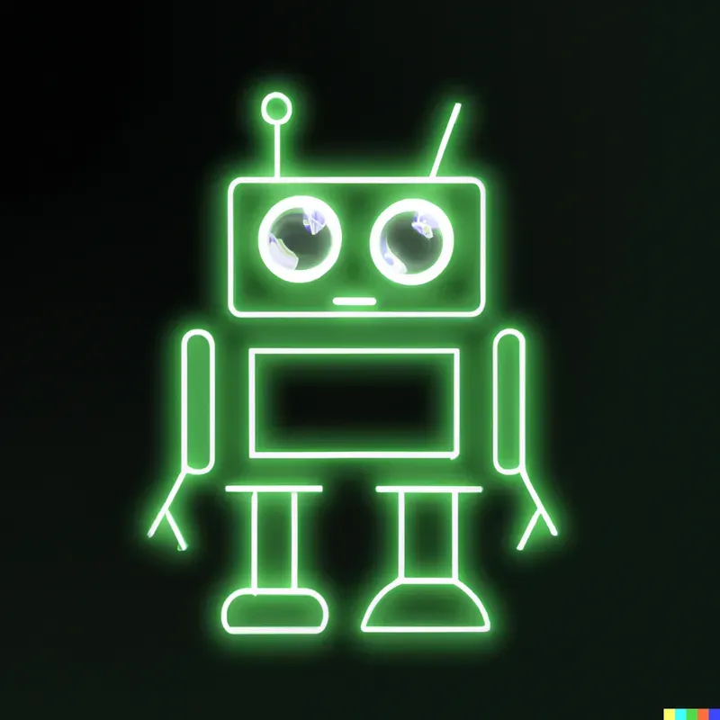 Neon Robot DALL·E Prompt | PromptBase