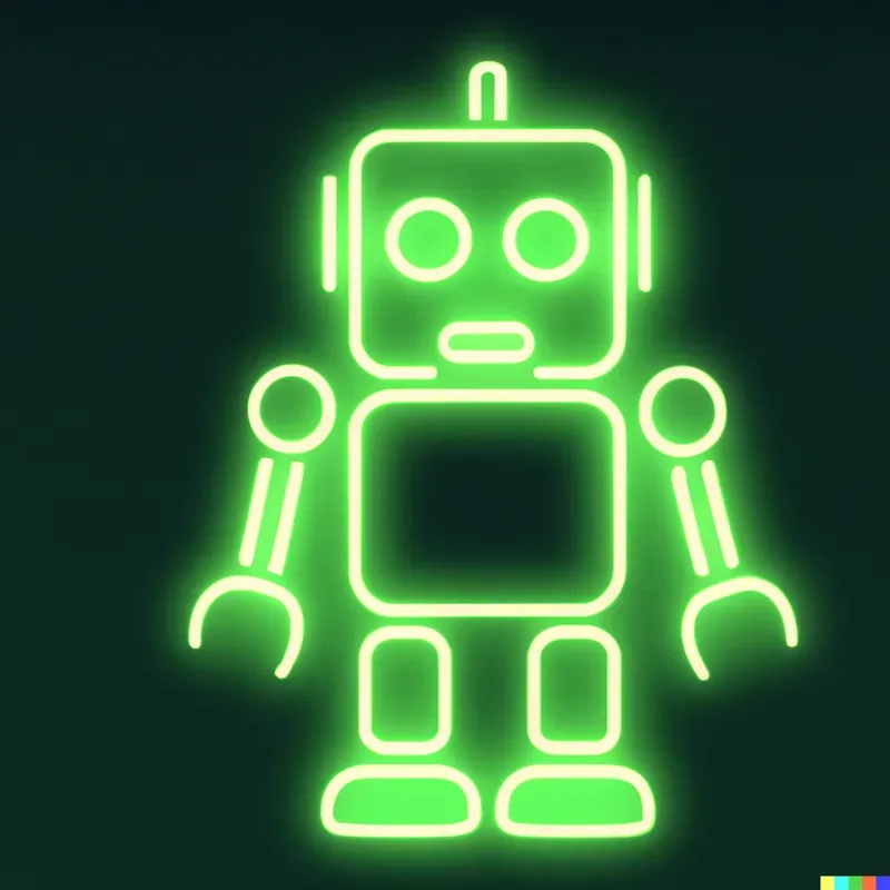 Neon Robot DALL·E Prompt | PromptBase