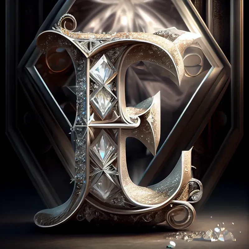 3D Diamond Letter Designs Midjourney Prompt | PromptBase