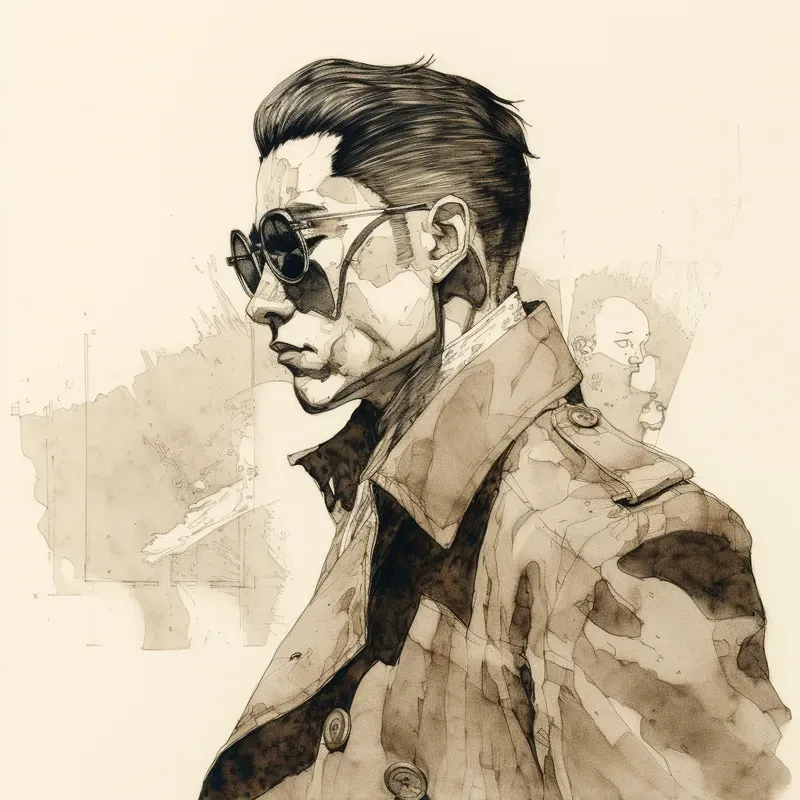 Ink Drawing NFT Portraits Midjourney Prompt | PromptBase