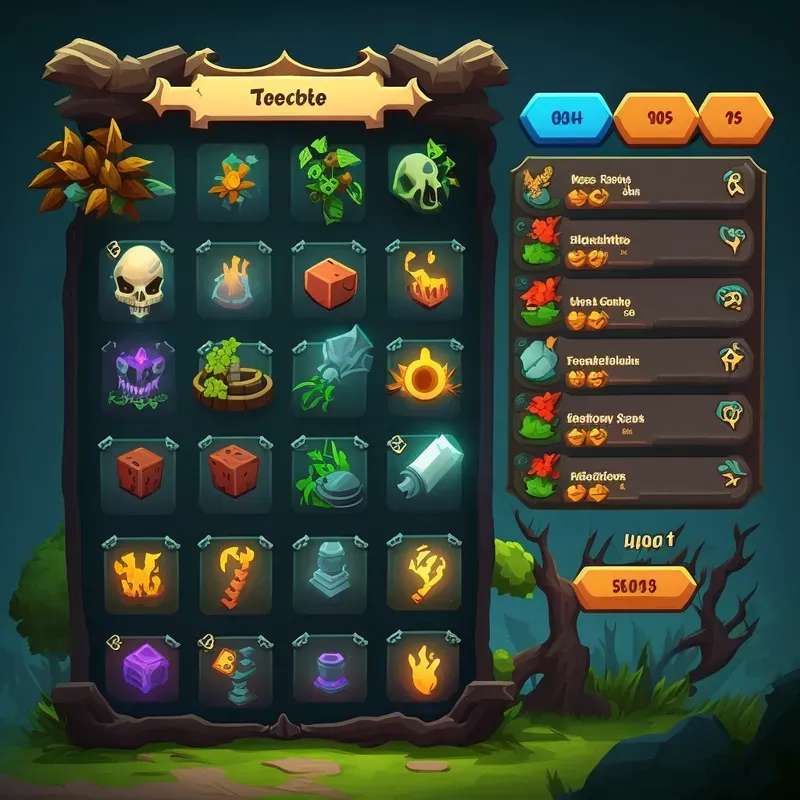 Game Inventory Designs Midjourney Prompt | PromptBase