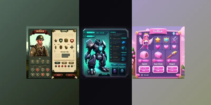 Game Inventory Designs Midjourney Prompt | PromptBase