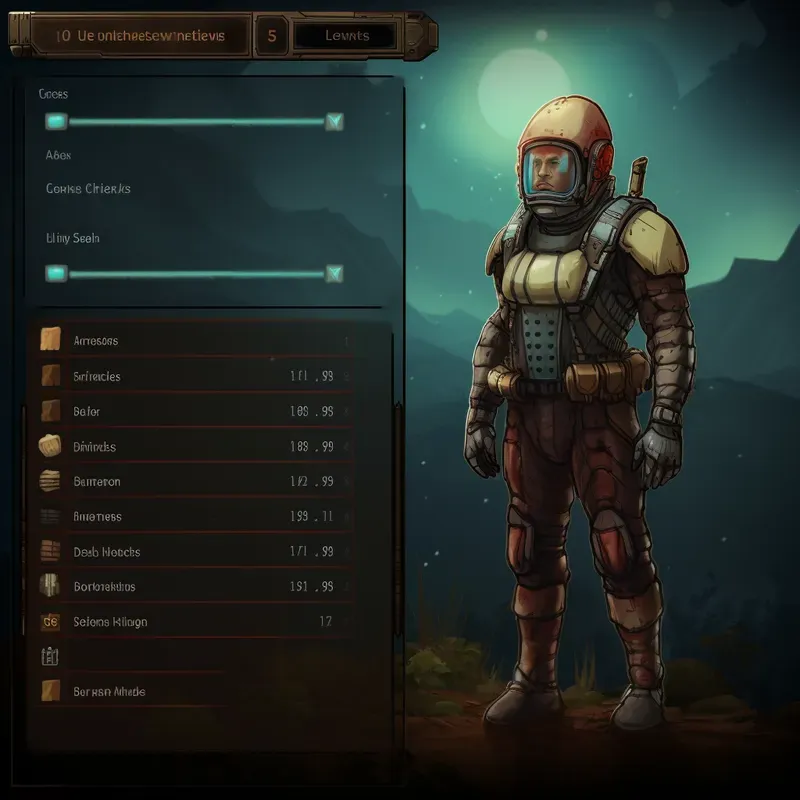 Character Interface Game Designs Midjourney Prompt | PromptBase