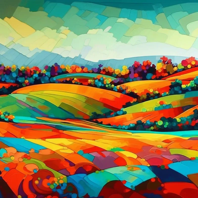 Pop Art Landscape Illustrations Midjourney Prompt | PromptBase