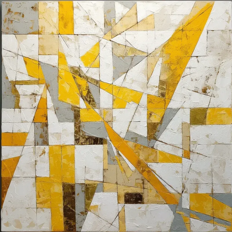 Textured Geometric Abstract Art Midjourney Prompt | PromptBase