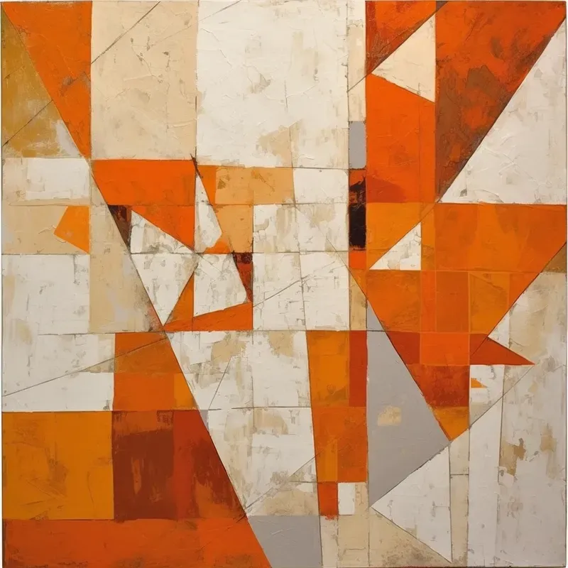 Textured Geometric Abstract Art Midjourney Prompt | PromptBase