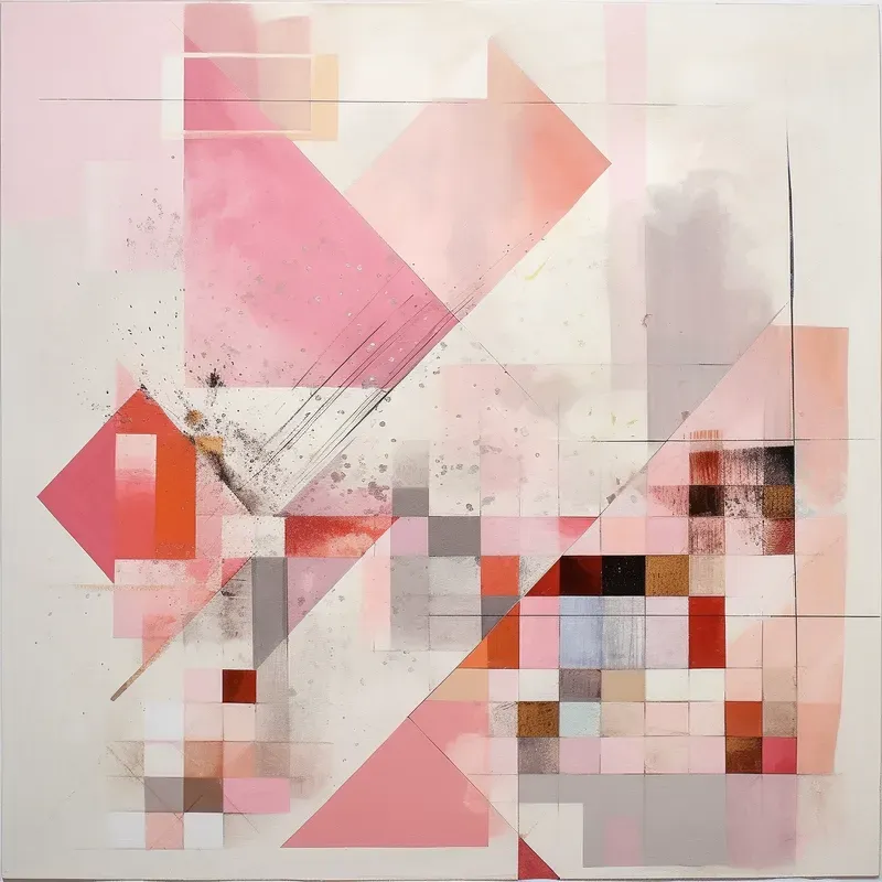 Textured Geometric Abstract Art Midjourney Prompt | PromptBase