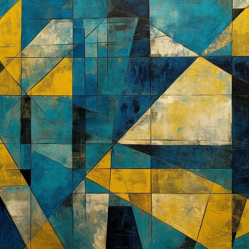 Textured Geometric Abstract Art Midjourney Prompt | PromptBase