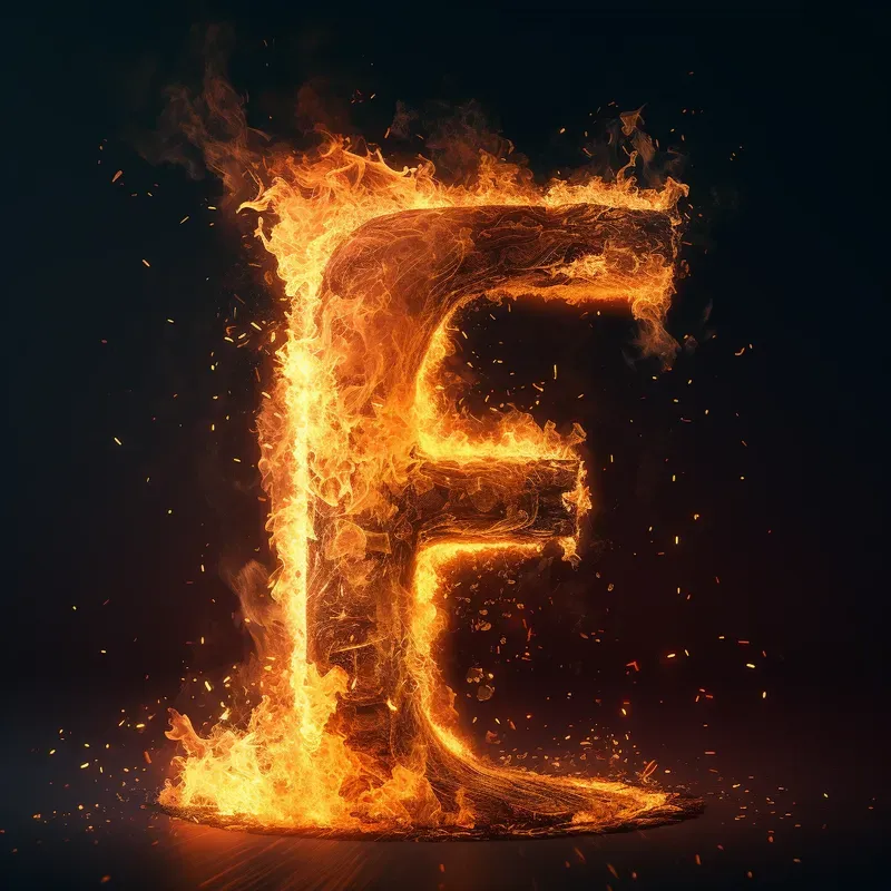 3D Flaming Letter Midjourney Prompt | PromptBase
