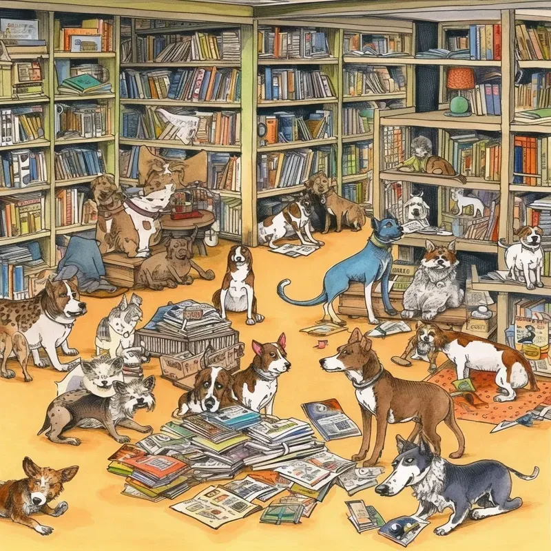Where Is Wally Style With Animals Midjourney Prompt | PromptBase