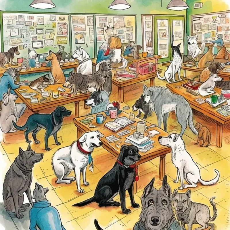 Where Is Wally Style With Animals Midjourney Prompt | PromptBase