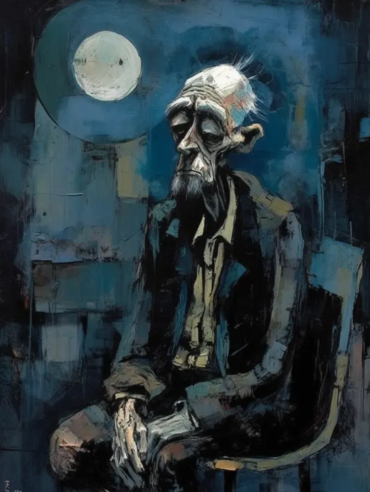 Distorted Moon Oil Paintings Midjourney Prompt | PromptBase