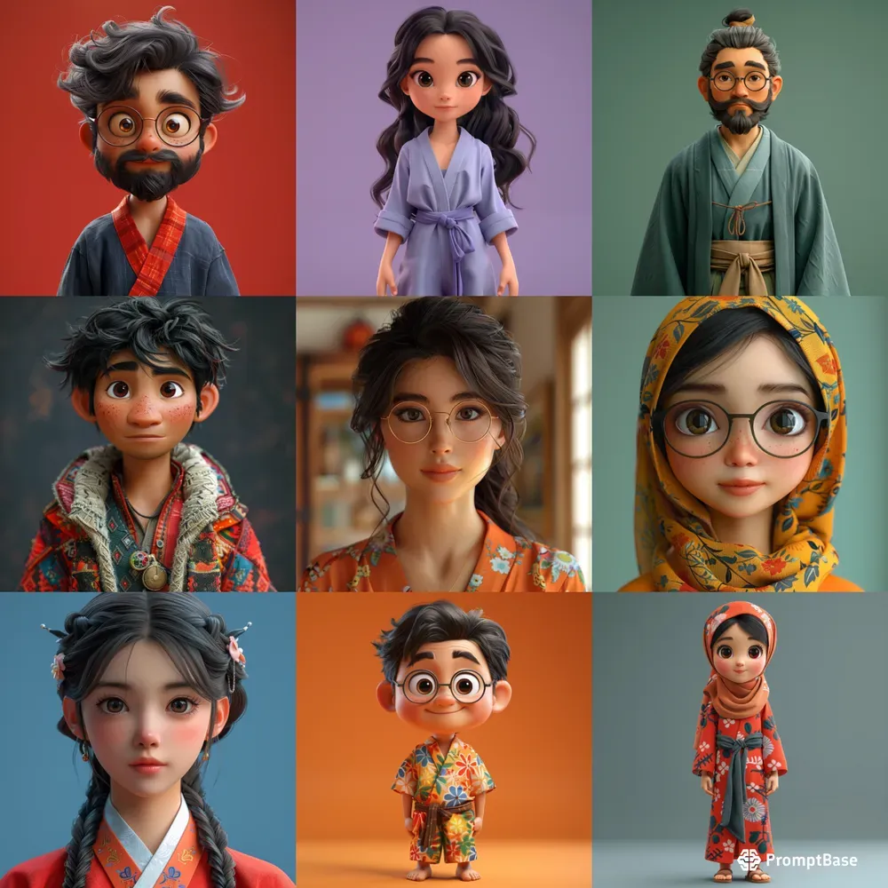 Cosmic Cultural Avatars Midjourney Prompt | PromptBase