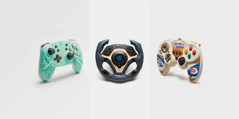 Custom Painted Gaming Controller Designs Midjourney Prompt | PromptBase