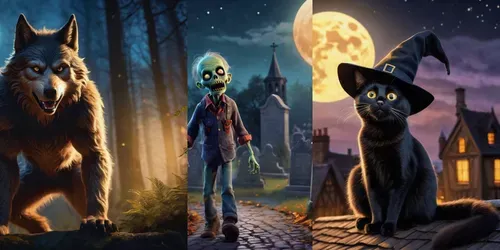 Halloween Illustrations Stable Diffusion Prompt | PromptBase