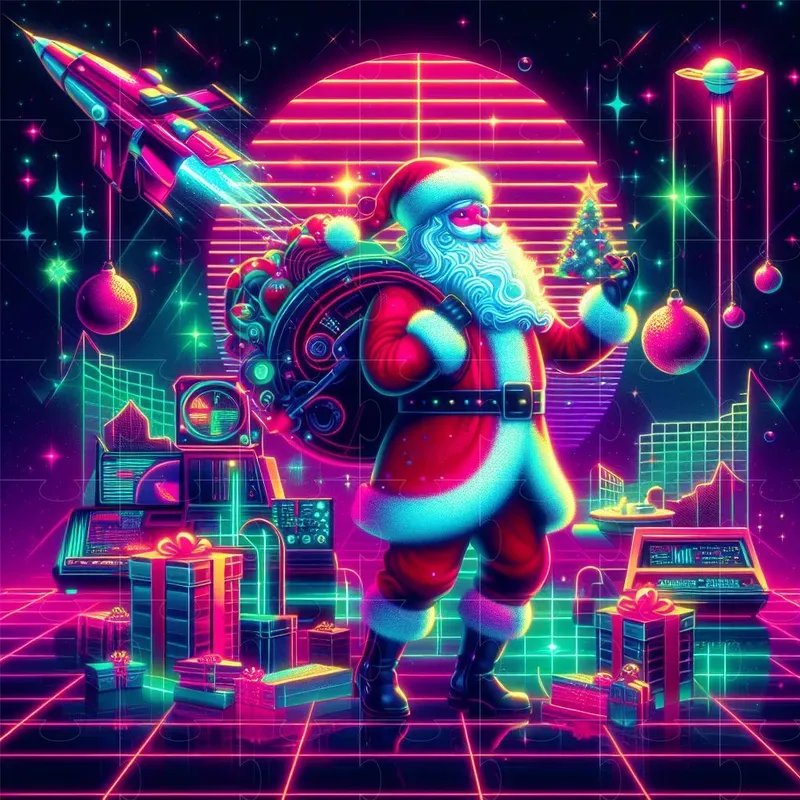 Synthwave Christmas DALL·E Prompt | PromptBase