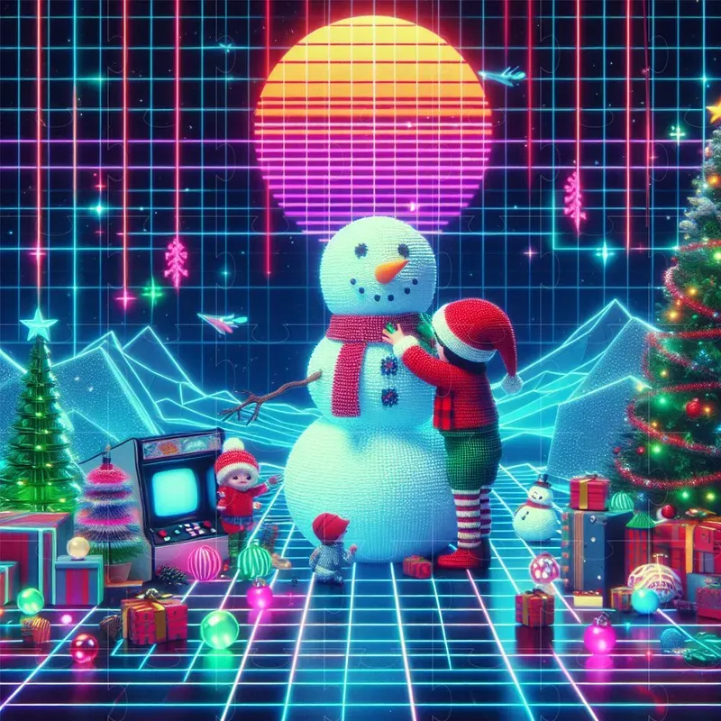 Synthwave Christmas DALL·E Prompt | PromptBase