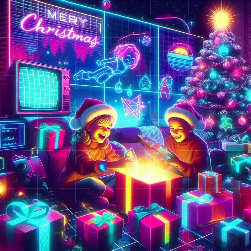 Synthwave Christmas DALL·E Prompt | PromptBase