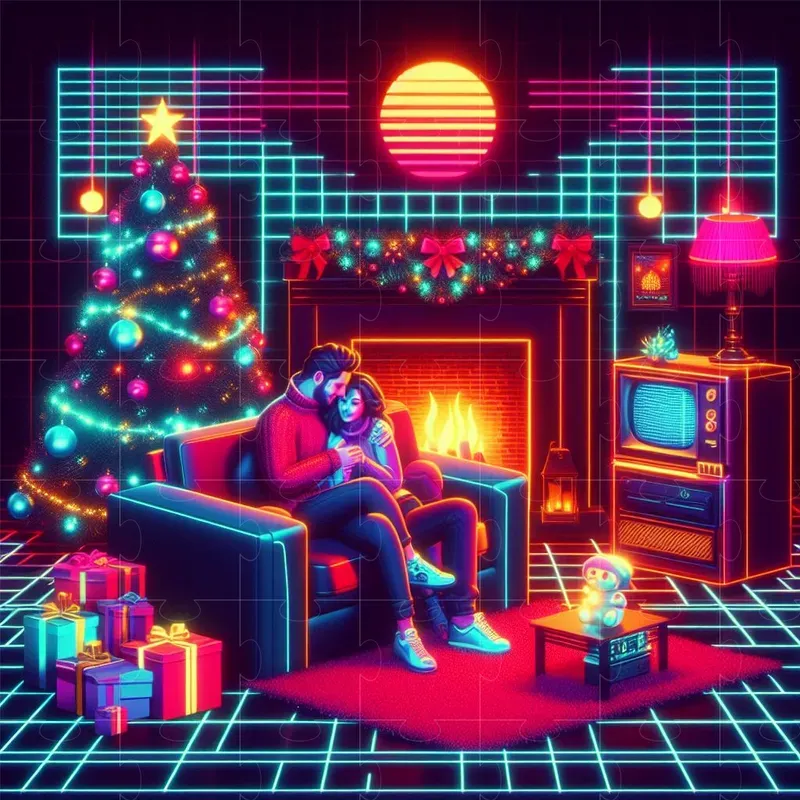 Synthwave Christmas DALL·E Prompt | PromptBase