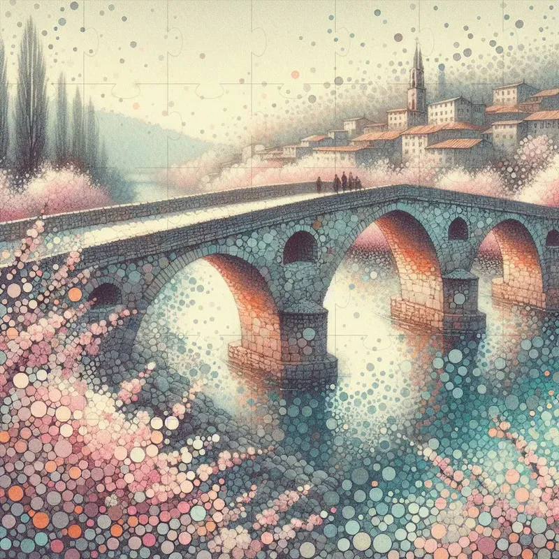 Watercolor Pointillism DALL·E Prompt | PromptBase