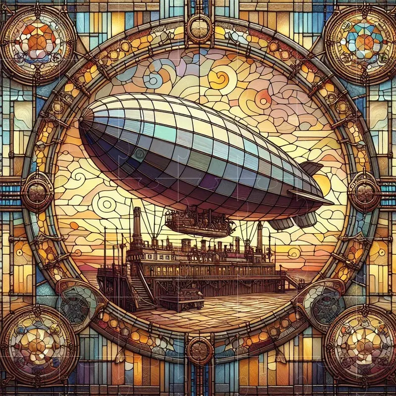 Steampunk Stained Glass DALL·E Prompt | PromptBase