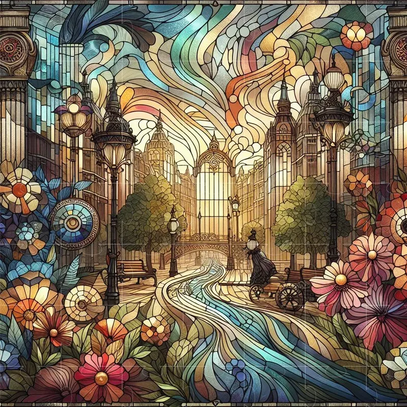 Steampunk Stained Glass DALL·E Prompt | PromptBase