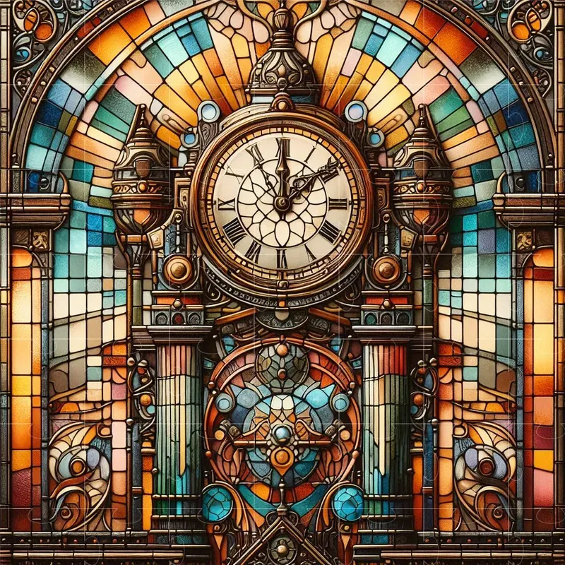 Steampunk Stained Glass DALL·E Prompt | PromptBase