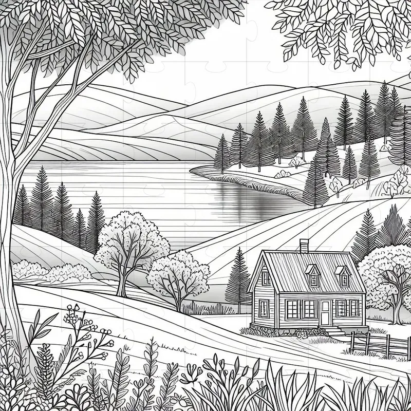 Peaceful Coloring Pages DALL·E Prompt | PromptBase