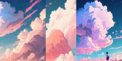 8 Bit Cotton Candy Sunset Sceneries Midjourney Prompt | PromptBase