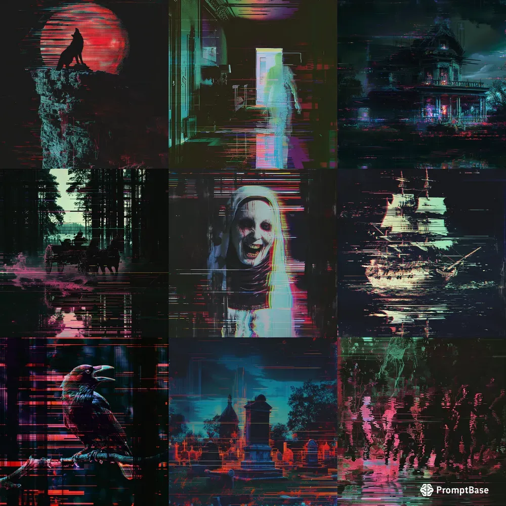 Glitch Horror Images Midjourney Prompt | PromptBase