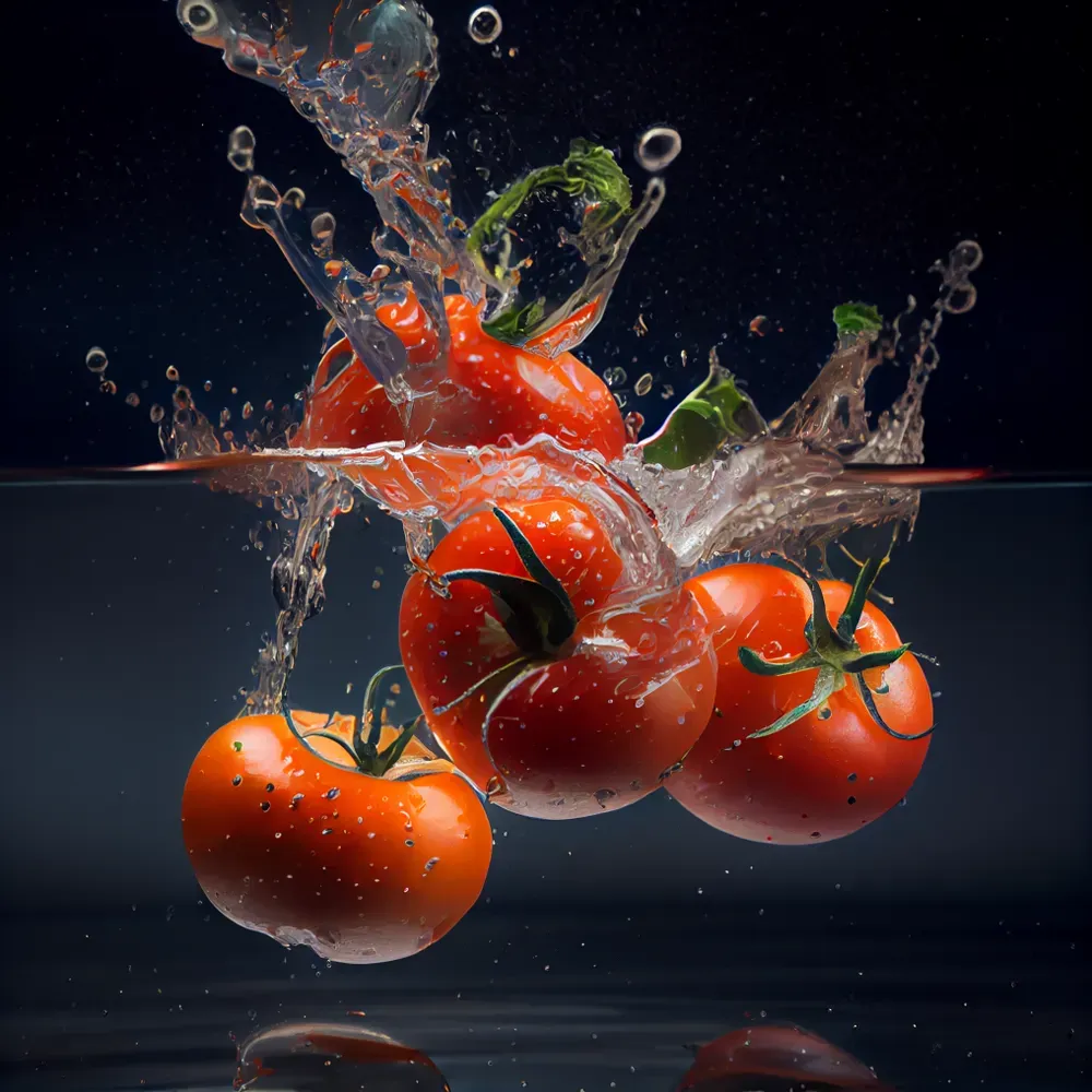 Plunges Into Freshness Create Falling Fruits And Vegetables Scenes ...