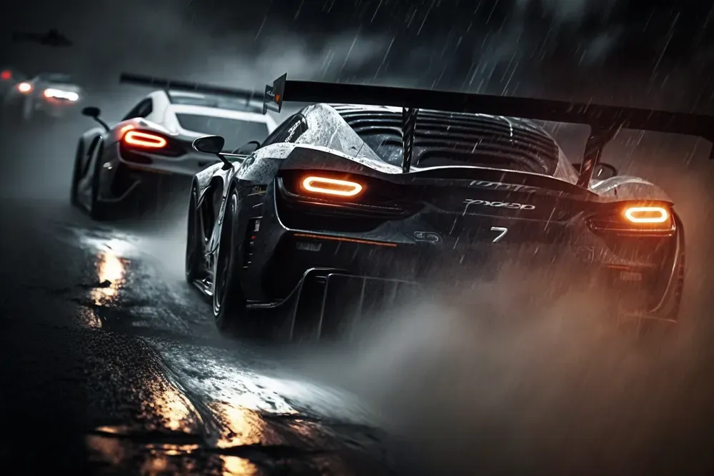 Dramatic Racing Shots Midjourney Prompt | PromptBase