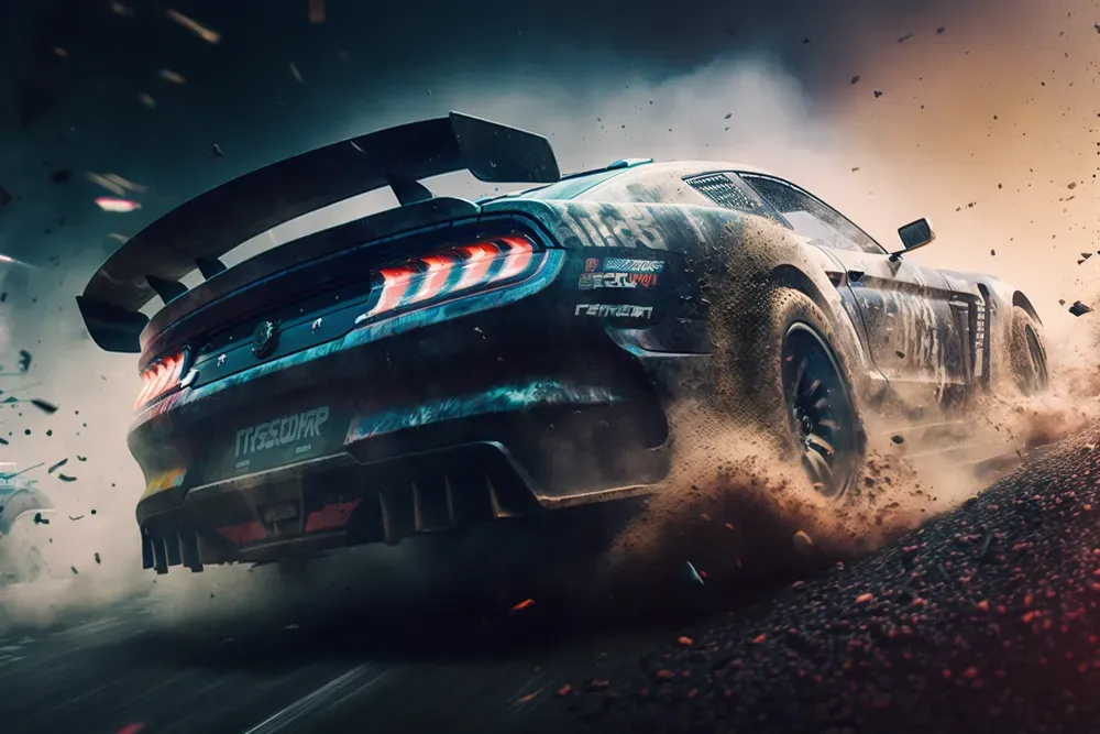 Dramatic Racing Shots Midjourney Prompt | PromptBase