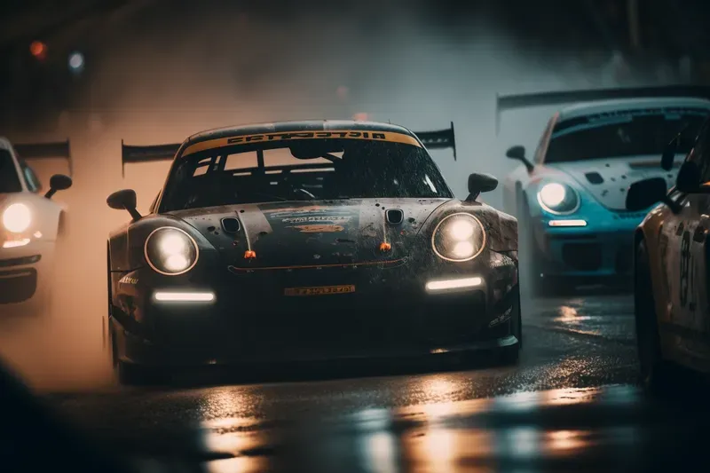 Dramatic Racing Shots Midjourney Prompt | PromptBase