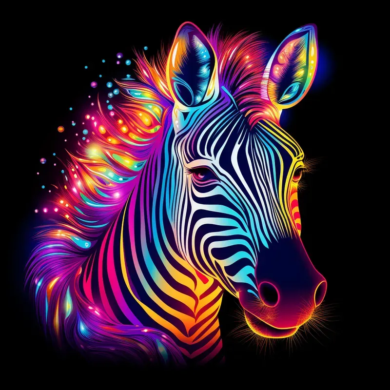 Neon Animals T Shirt Designs Midjourney Prompt | PromptBase