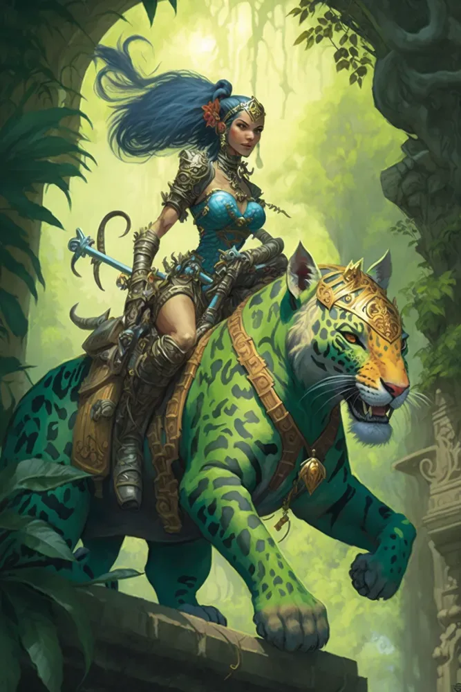 RPG Characters Riding Fantasy Animals Midjourney Prompt | PromptBase