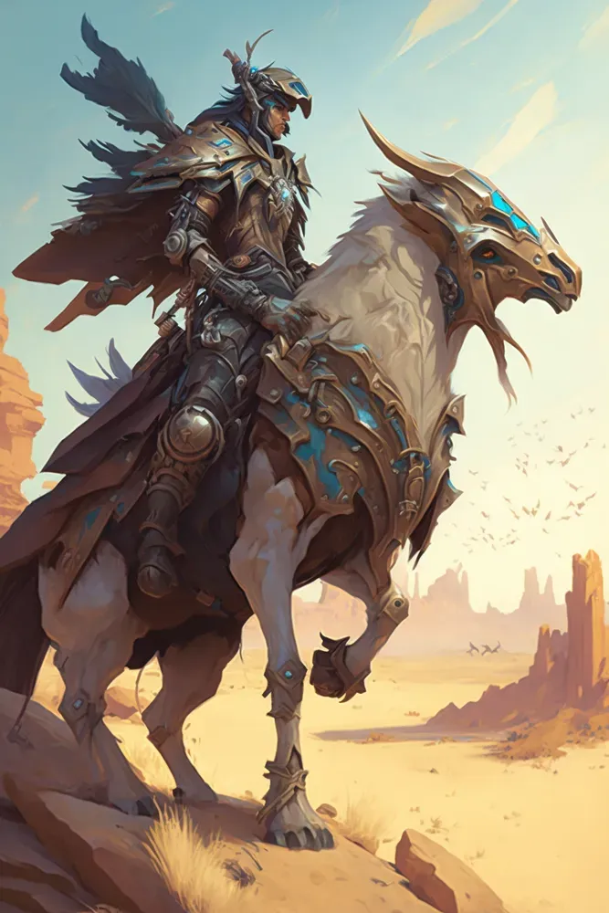 RPG Characters Riding Fantasy Animals Midjourney Prompt | PromptBase